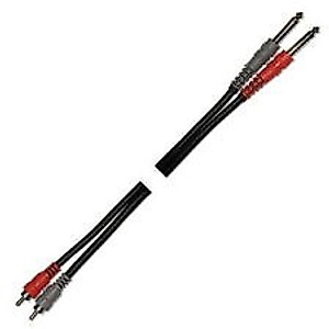 HOSA CPR-203 Stereo Interconnect Cable Connector Dual 1/4" TS to Dual RCA - 3 m