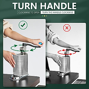 Commercial Can Opener, 18" Old Reliable Manual Can Opener with Plated Steel Base For Cans, Heavy Duty Industrial Can Opener,Screw Down Base, Ergonomic Handle (Manual Can Opener)