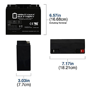 Mighty Max Battery 12V 18AH Battery for Pride Mobility Go-Go Sport Model S74-4 Pack