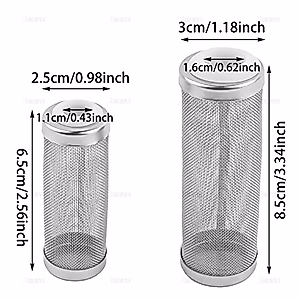 AUEAR, 2 Pack Stainless Steel Mesh Inflow Aquarium Filter Guard Intake Cover for Shrimp and Fish
