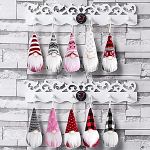 Christmas Tree Decorations Hanging Gnomes Ornaments Set of 10,Handmade Plush Gnome Santa Elf Hanging Home Christmas Decor,Yard Garden Indoor Outdoor Party Farmhouse Holiday Decor