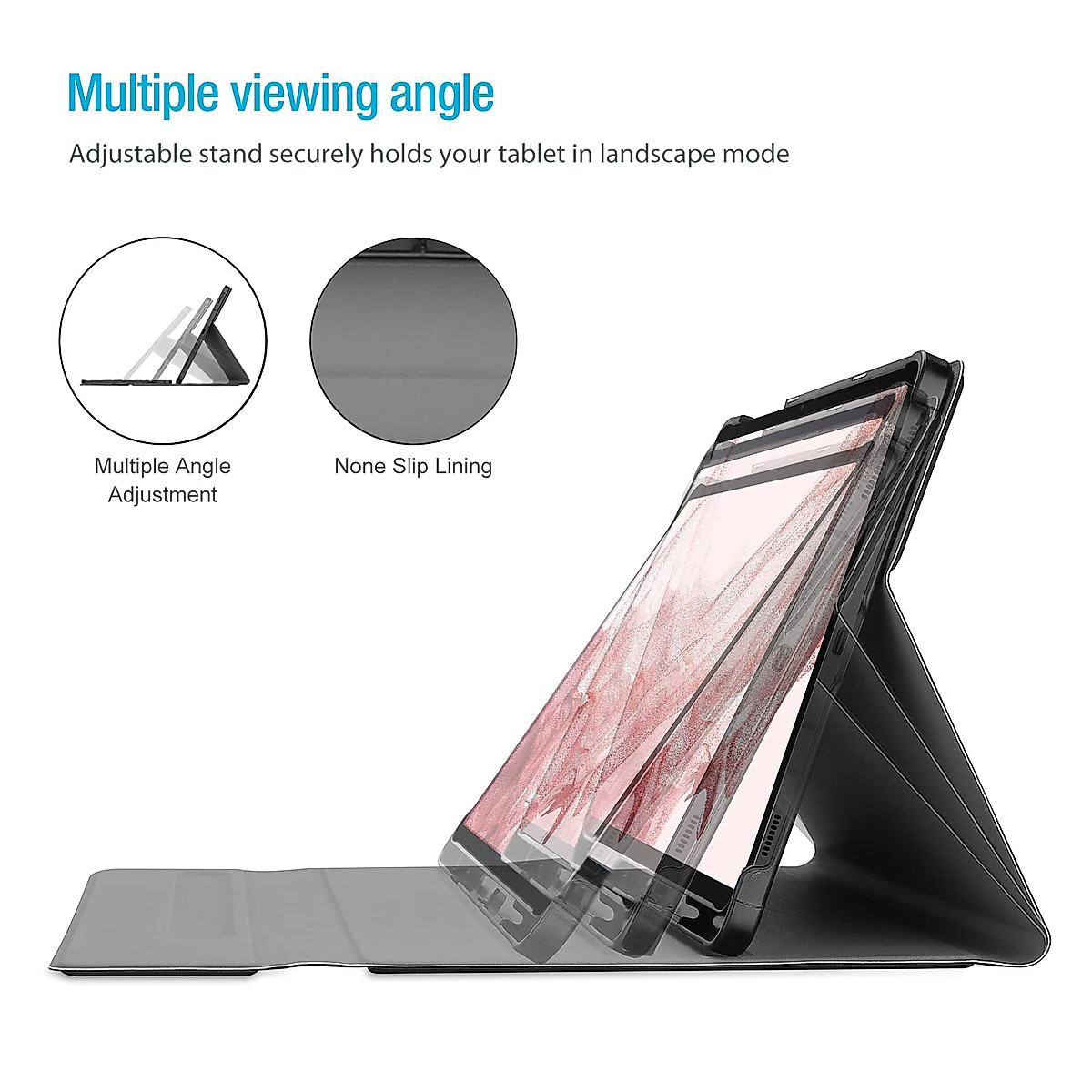 ProCase Galaxy Tab S8 / Tab S7 11 inch Keyboard Case SM-X700 X706 SM-T870 T875 T878, Slim Lightweight Protective Cover with Magnetically Detachable Wireless Keyboard -Black