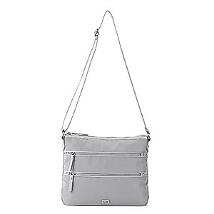 The Sak womens Esperato Recycled Nylon Crossbody, Light Grey, One Size US