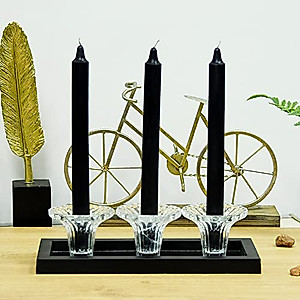 Zest Candle, 10-Inch, Black Straight 12-Piece Taper Candles, Size: 7/8" Diameter x H, Count