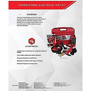 Power Probe Professional Electrical Test Kit - Red (PPROKIT01) Inc III w/PPDMM