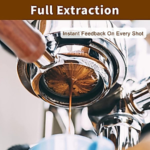 Lapto 54mm Coffee Bottomless Portafilter, Compatible with Breville Barista Bes 870/878/880 Replacement Parts Bottomless Portafilter（brown）.