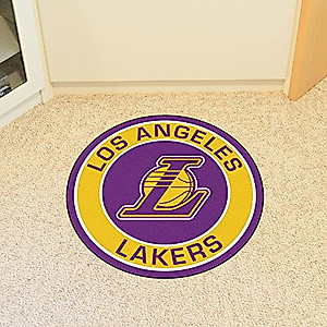 FANMATS 18839 NBA Los Angeles Lakers Roundel Mat, Team Color, 27" Diameter