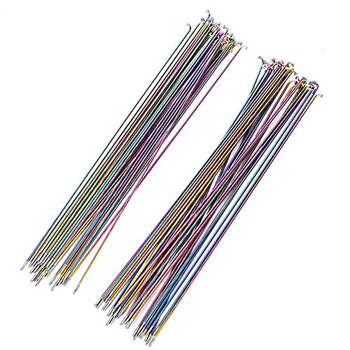 chensong Spokes Nipples Bicycle Spoke Wire Vacuum Pating Rainbow 26 27.5 29 Inch Mountain/Road Bike Stainless Steel 14G 259/261/271/273/291/293MM Cycling Spokes (Color : 263MM)