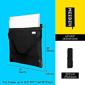 MEEDEN Studio Art Portfolio Case 20" X 26" Water-proof with Double Compartments, 600D Oxford Art Portfolio Bag, Portfolio Folder for Artwork, Canvas, Photography, Poster, Red, Hold up to 22 Lbs