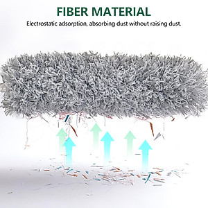 SetSail Duster with Extension Pole 110-inch Extra-Long Dusters for Cleaning, Bendable Microfiber Head Washable Ceiling Fan Duster for High Ceilings, Furniture