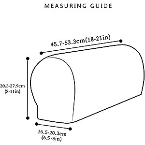 RANARA Armrest Chair Covers Sofa Armrest Protectors Anti-Slip Couch Arm Rest Cover Stretch Fabric Armchair for Chair Sofa Couches Recliner, Set of 2,Black (Color : Dark Brown)