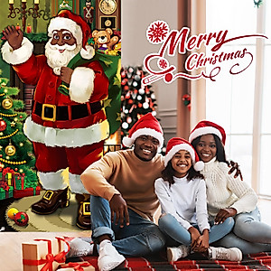 Santa Claus Door Hanging Banner - Christmas Front Door Decoration and Holiday Xmas Background