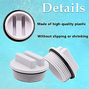Aienxn 3 Sizes (1 inch, 1.5 inch, 2 inch) Rubber Skimmer Plugs Pool Return Plugs and 1PCS 1.5" Threaded Pool Return Pool Plug for Inground Pool Above Ground Pool Winter Pool Q-K1-041