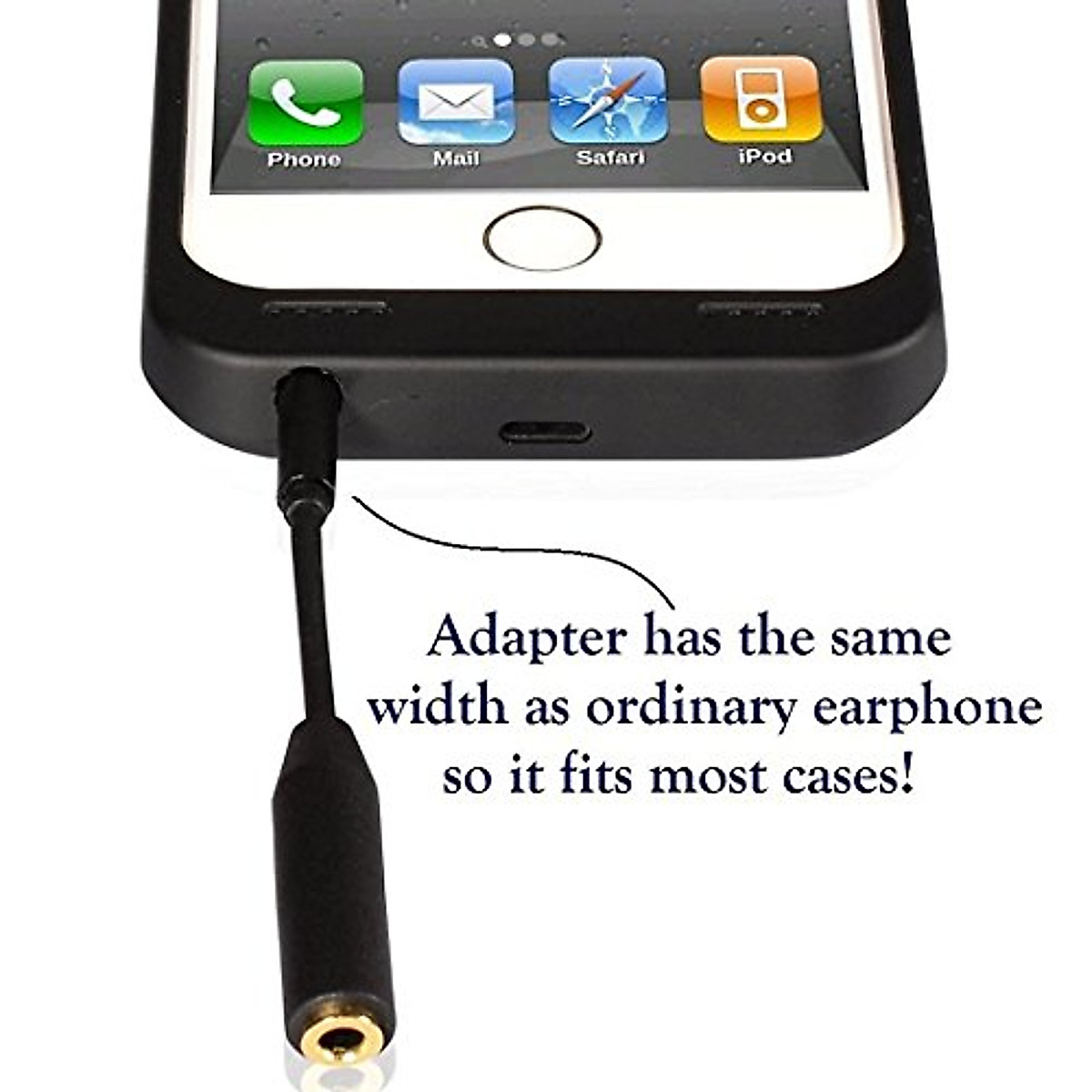 Accessonico 2 Pack Headphone Jack Adapter Android Phone Ultra Slim Audio Extender Replacement for Life Proof 3.5 mm Short Extension Cable AUX Skinny Dongle Compatible with Lifeproof