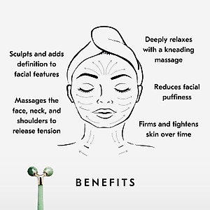 Mount Lai Jade Tension Melting Facial Massager for Face and Neck, Face Jade Roller Massager for Relieving Tensions