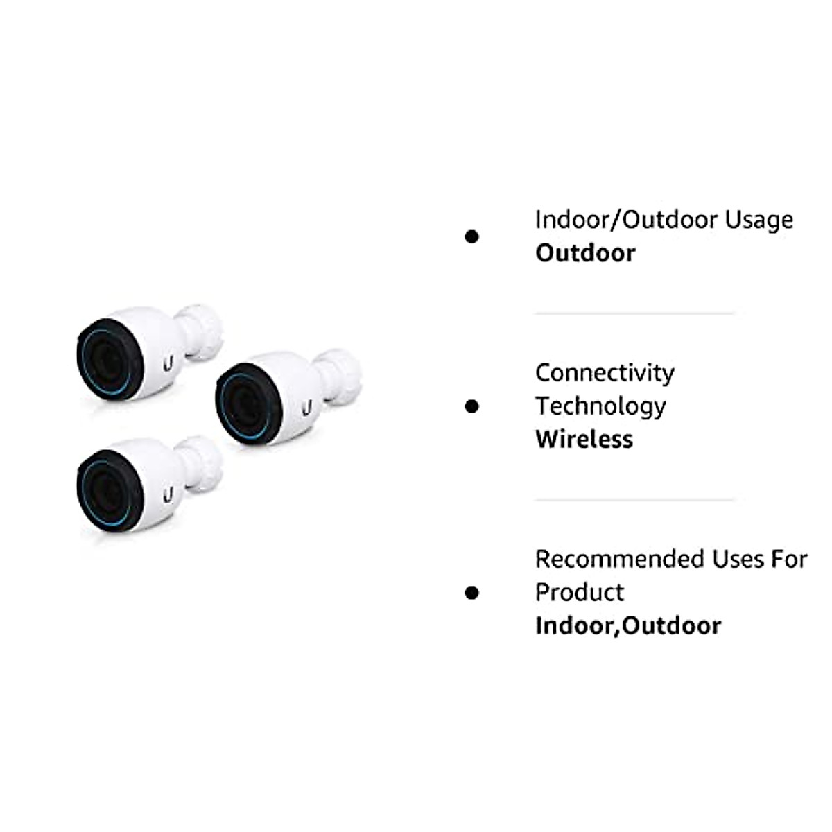Unifi Protect 4K UVC-G4-PRO 4K Ultra HD IP Video Surveillance System Outdoor Network Bullet Camera (3-Pack)