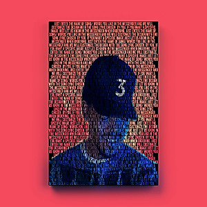 Chance The Rapper Custom Lyric Canvas Poster Print-Wrapped Canvas Print