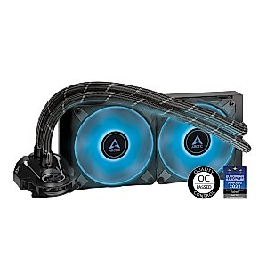ARCTIC Liquid Freezer II 240 RGB - Multi-Compatible CPU AIO Water Cooler with RGB, Compatible with Intel & AMD, PWM-Controlled Pump, CPU Cooler, AIO Cooler, CPU Liquid Cooler - Black
