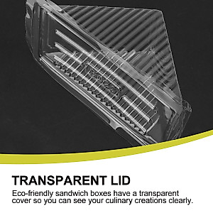 DOITOOL 100Pcs Sandwich Containers Plastic Sandwich Box Plastic Sandwich Triangle Bag