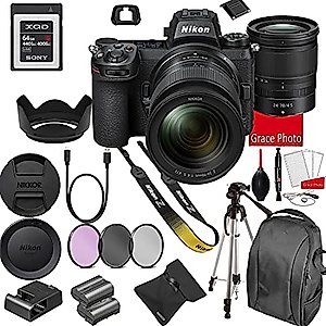 Nikon Z7II Mirrorless Digital Camera 45.7MP W/Nikkor Z 24-70mm f/4 S Lens + 64GB G Series XQD Memory Card +Accessory Bundle (20 Pieces)