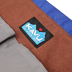 KAVU Twin Falls Tote Shoulder Strap Canvas Color Block Bag- Sepia Sky