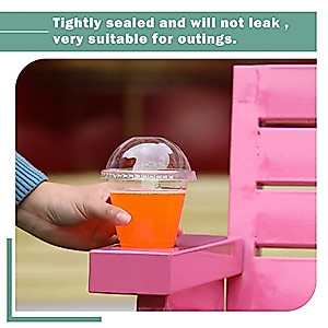 Giwrmu 9 oz Clear Plastic Cups, Ice Cream Cups with Dome Lids,PET Plastic Disposable Drinking Cups, Transparent Party Cups Perfect for Picnic, BBQ,Party, Travel and Events(50 Count)