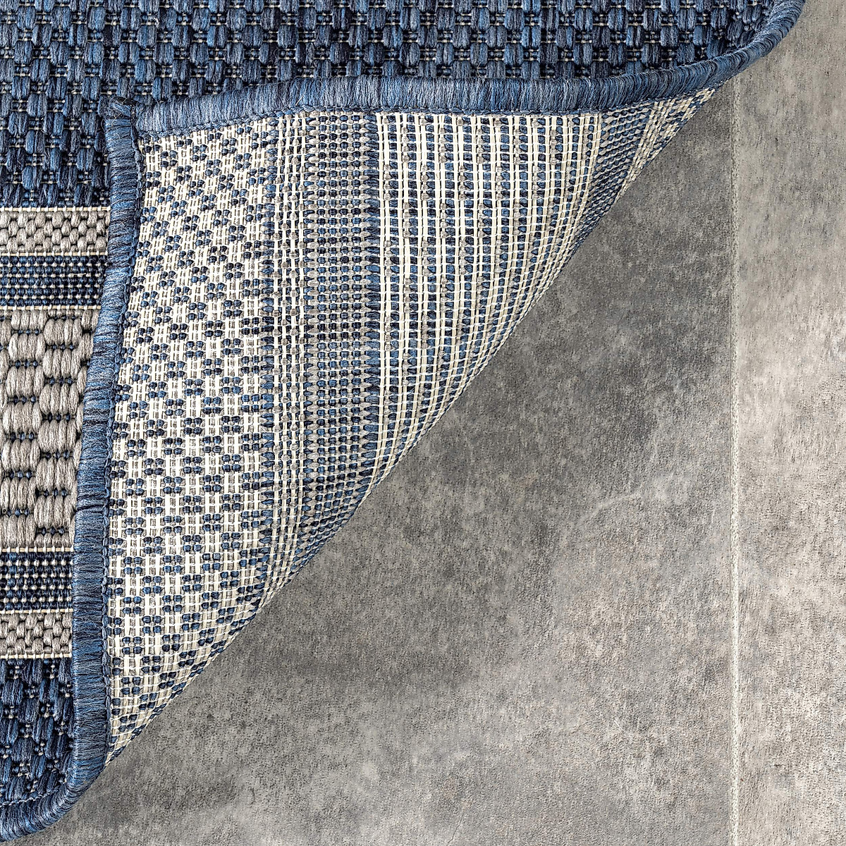 Rugs USA x Lauren Liess Romy Striped Indoor/Outdoor Area Rug, 4x6, Blue