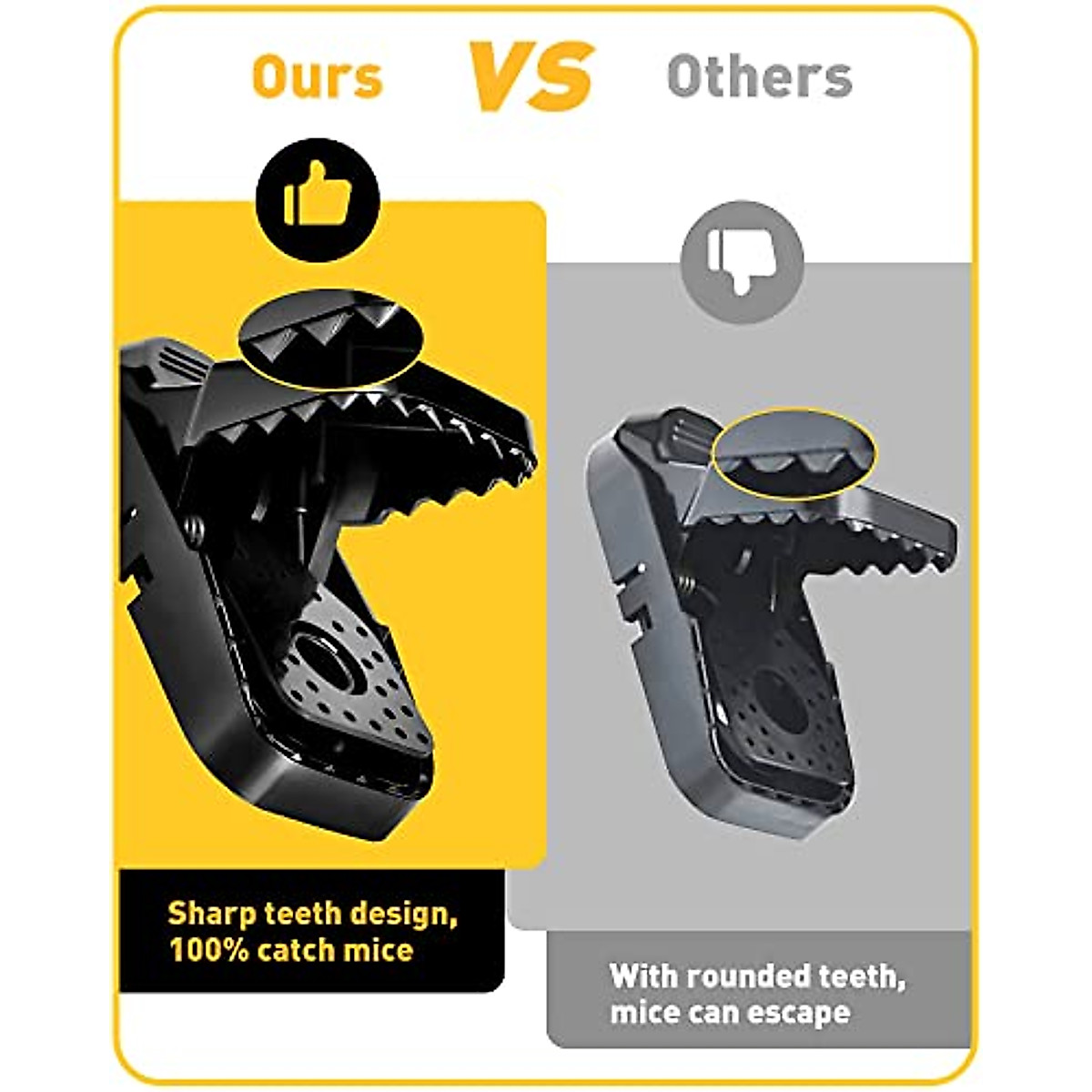 Mouse Traps 12-Pack - for House Indoor Outdoor, Small Mice Traps for House Indoor, Reusable Mousetrap Quick Effective Mouse Catcher for Home