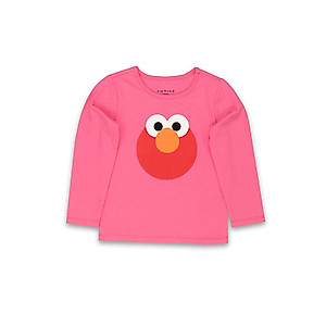 Isaac Mizrahi Loves Sesame Street Elmo Toddler Baby Long Sleeve T-Shirt Tee (3T, Pink)