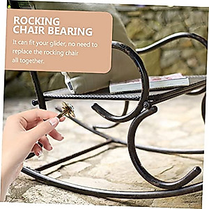 Veemoon 4pcs Rocking Chair Bearing Furniture Bolts Furniture Screws Gaming Chair Accessories Patio Chair Feet Screw Glider Rocker Parts Patio Chair Screws Iron Rocking Chair Part Leveling