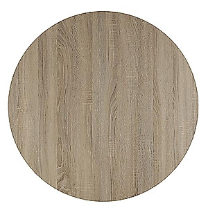 FINECASA Wooden Curved Leg Round Coffee Table , Accent Couch,Home Decoration, Living Room Tables, 35.5 x 18 Inches, Natural