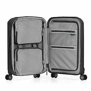 Traveler's Choice Pagosa Indestructible Hardshell Expandable Spinner Luggage, Black, Carry-on 22-Inch
