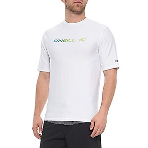 Oneill Mens Linear S/S Rash Tee - White - Small (Large)