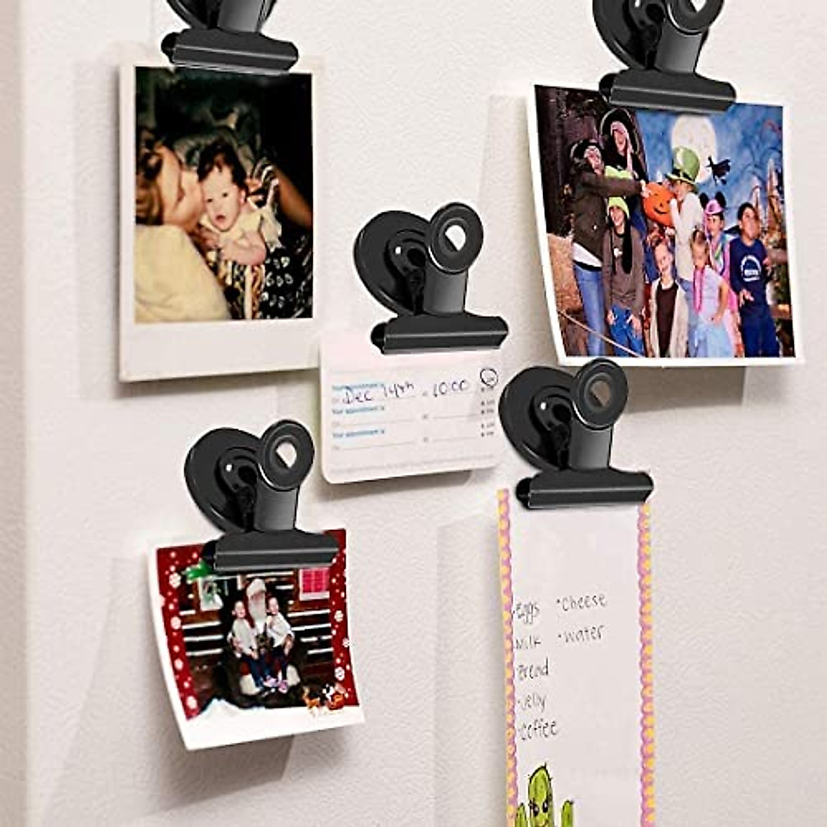 12 Pack Black Refrigerator Magnets Fridge Magnet, Magnetic Clips for Whiteboard, Magnet Clips Heavy Duty for Kitchen & Office Home Organizing