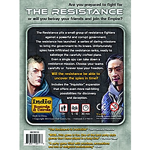 The Resistance Card Game - Social Deduction, Strategy, Bluffing, Negotiation, and Deception for Teens and Adults - Party Game for 5-10 Players Ages 13+ in 30 Minute Rounds by Indie Boards & Cards