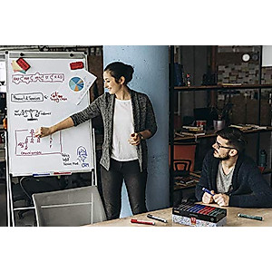 Arteza Dry Erase Markers, Bulk Pack of 52, Chisel Tip, 4 Assorted Colors with Low-Odor Ink, Whiteboard Markers, Back to School Supplies for Classroom, Office, or Home