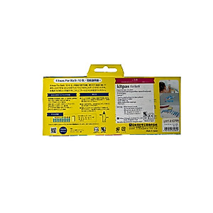 Kitpas English Label Bathtub Crayons 10 Colors with Sponge, For Kids Ages 3+, Bright Colors, Erasable with a Wet Sponge