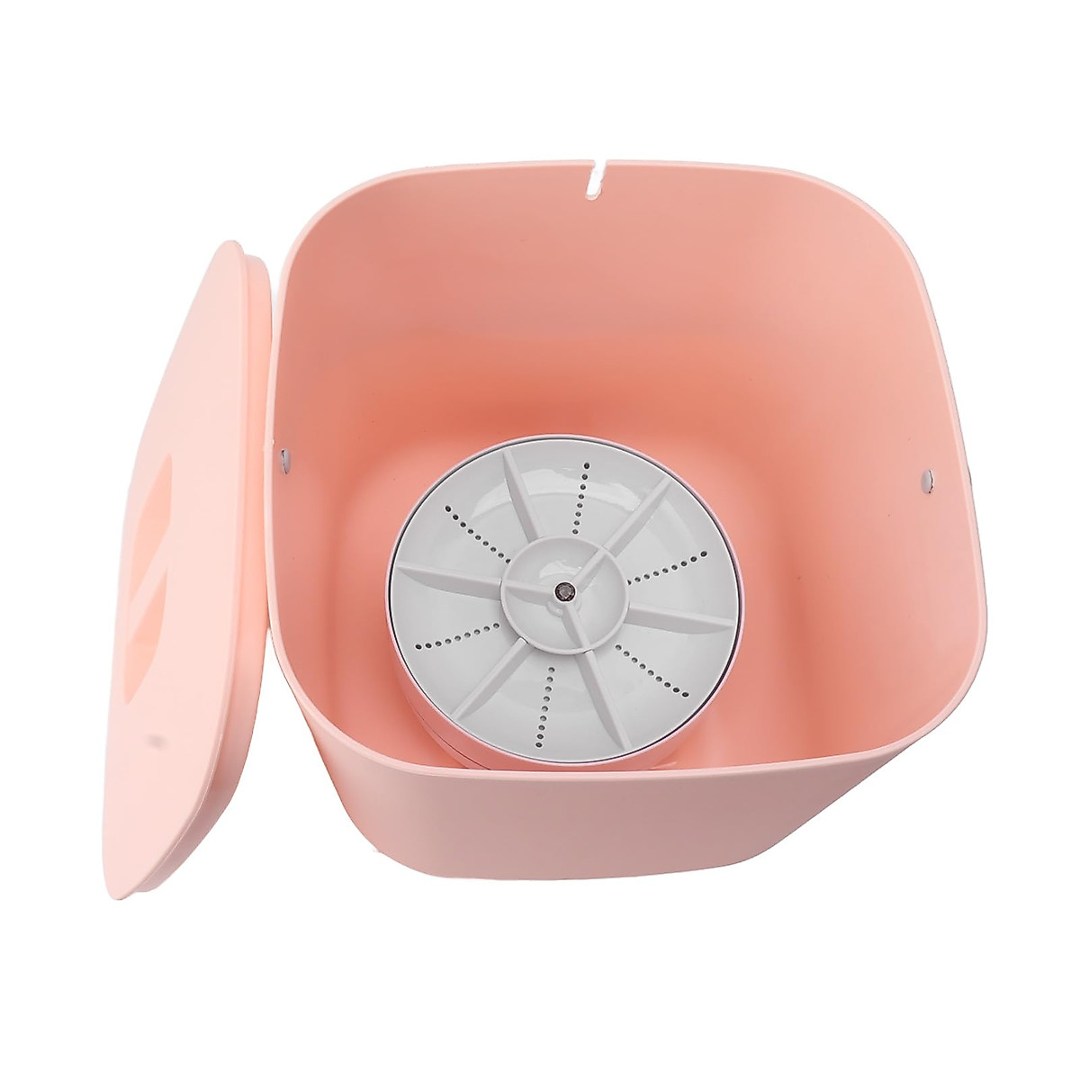 Mini Dishwasher, Deep Timed Shutdown ABS PC 8.5V 2A Portable Countertop Dishwasher for Apartment (Pink)