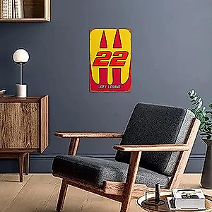 Logano 22 NumPlate Poster Metal Sign Tin Metal Retro Wall Decor for Home,Street,Gate,Bars,Club