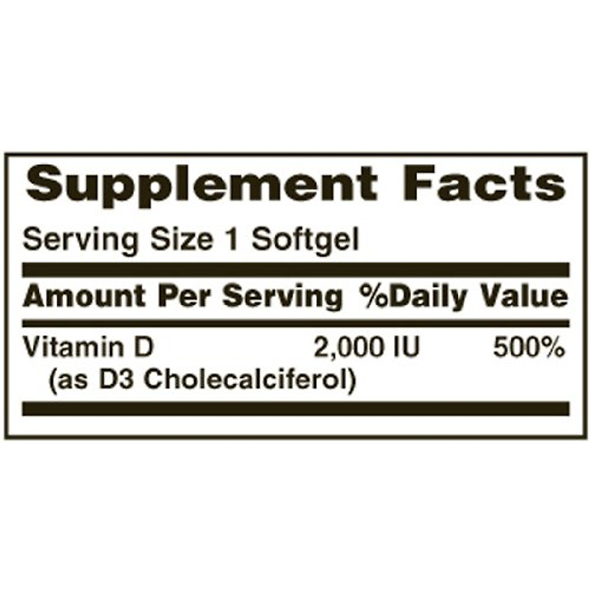 Nature's Bounty, D 2000 Iu Softgels, 150 Count