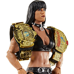 WWE Elite Collection 2-Pack: Triple H & Chyna 6-in Action Figures with 2 Sets of Swappable Hands & Superstar Accessories; Ages 8 Years Old & Up ​