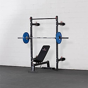 Titan Fitness T-3 Series 82-inch Wall Mounted Folding Power Rack, Space Savings Rack, Folds up to 5â€ from the Wall