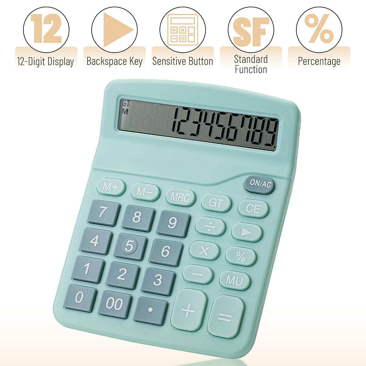 Mr. Pen- Calculator, Calculators Large Display, Standard Function Calculator, 12-Digit, Desktop Calculator, Large Calculator, Office Calculator, Calculator Large Display and Buttons