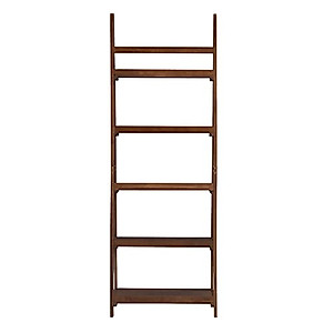 Melissa Mid-Century Bookcase, Walnut by Linon Large