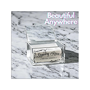 Dryer Sheet Holder , Dryer Sheet Dispenser , Acrylic Box With Lid , Laundry Container , Laundry Pods Container , Dryer Sheet Box , Fabric Sheet Holder , Dryer Sheet Container , Dryer Sheets Container