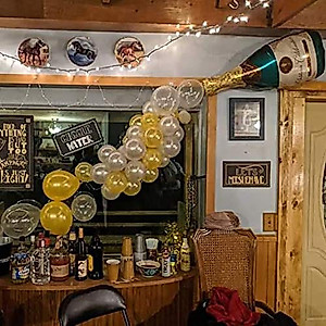 Champagne Bottle Balloon Kit, 2Pcs 40" Champagne Bottle Balloon & 70Pcs Assorted Balloons Ideal for Wedding Birthday Bachelorette Bridal Shower Party Decorations