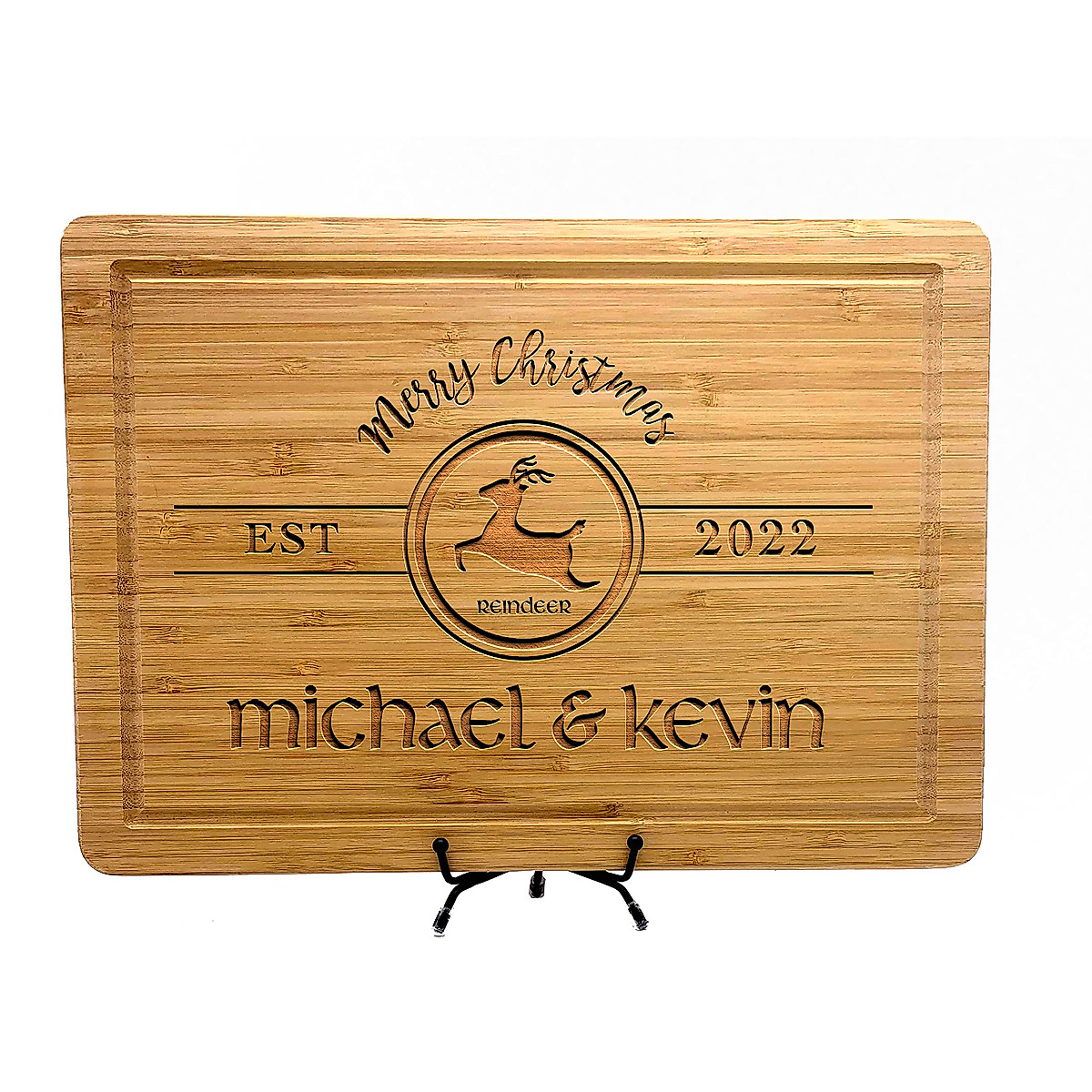 Merry Family Christmas Cutting Board, Personalized Christmas Home and Kitchen Decoration, Custom Engraved Christmas Gift for Family, Parent, Couple, Friend, Mom, Grandma, Sister