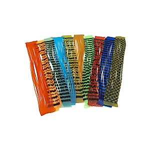 20Pc 10Colours Fishing Jig Lures Mixed Colors DIY Silicone Whole Sheet Skirts for Jig Lures Regular Skirt Colours with Fly Tying Material Free Rubber Band CMB1#