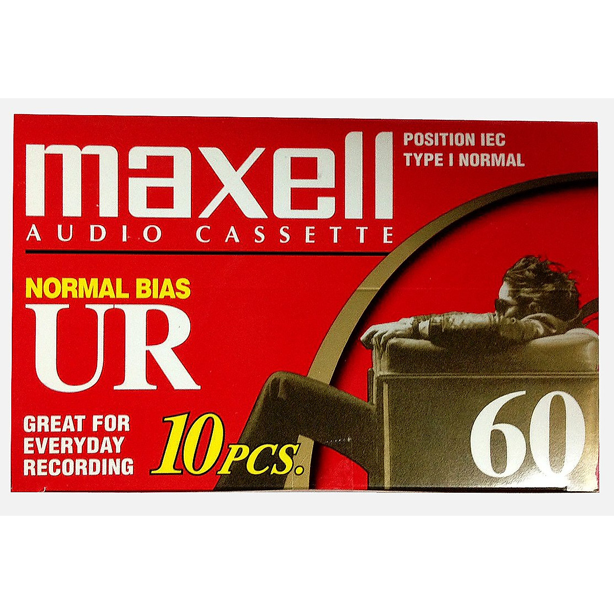 Maxell UR-60 Audio Cassette- Box of 10