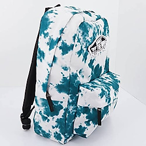 Vans Realm Deep Blue Teal Backpack, Tie Dye, One size